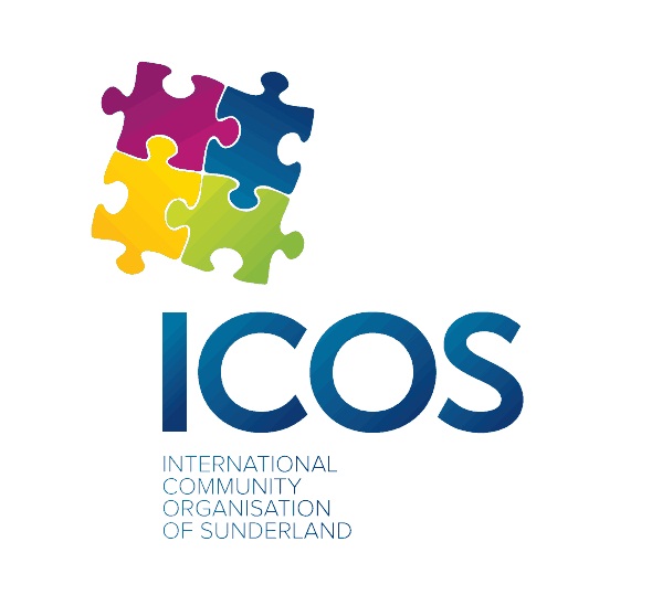 big logo ICOS – International Community Organisation of Sunderland