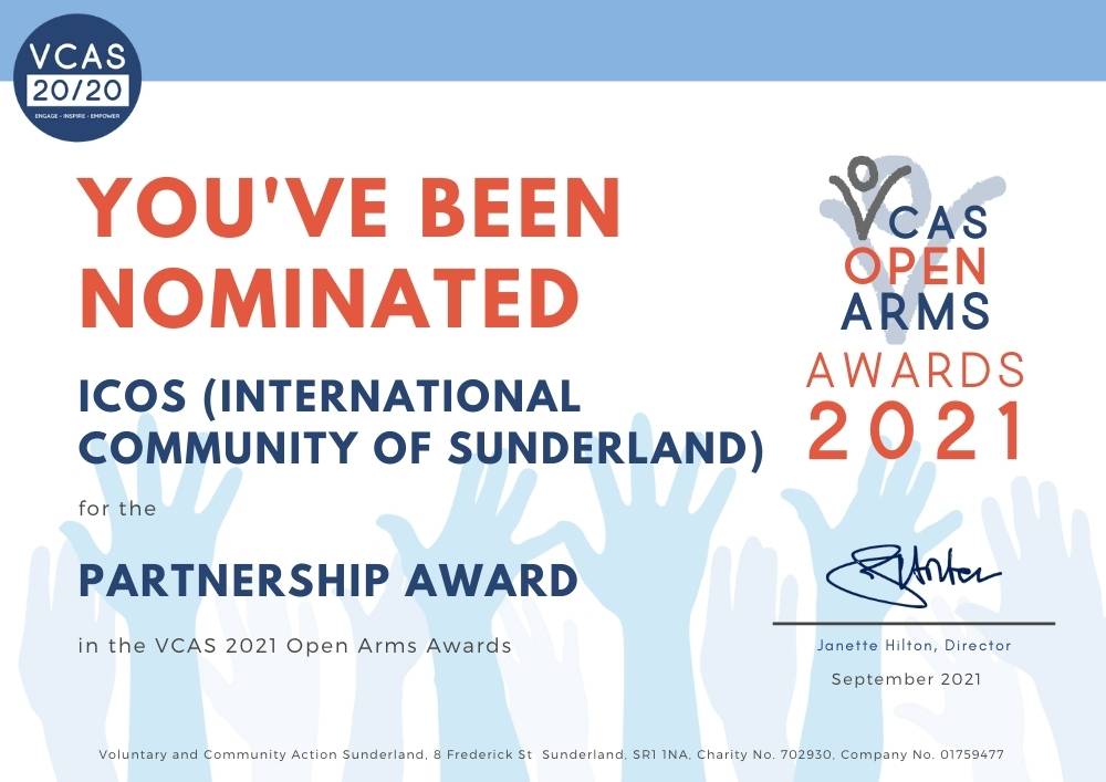 VCAS Open Arms Awards 2021 Nomination – International Community ...